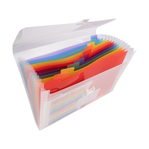 123inkt projectmap transparant (13 vakken) 123inkt 123inkt.nl