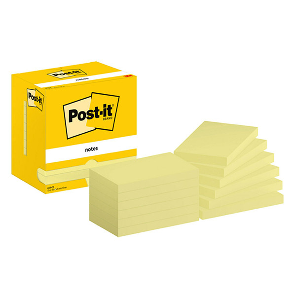 3M Post-it notes geel 76 x 127 mm (12 stuks) 3M 123inkt.nl