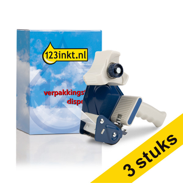 Aanbieding: 3x 123inkt verpakkingstapedispenser 123inkt.nl