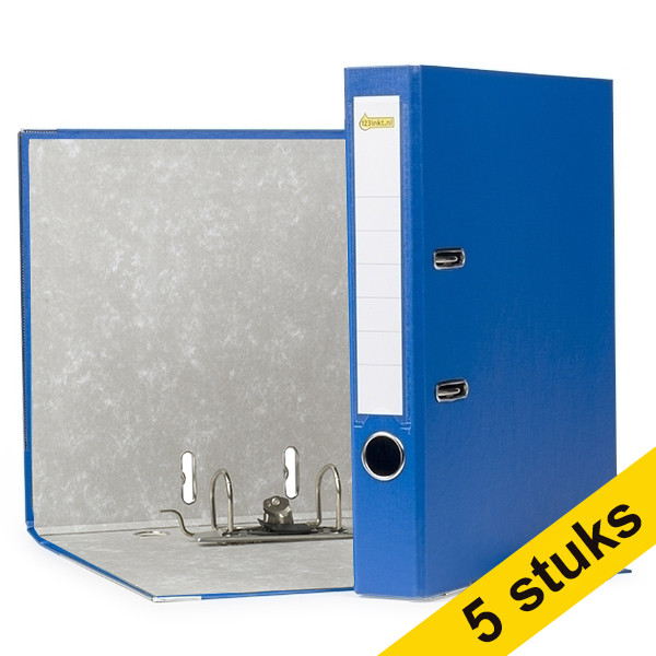 Aanbieding: 5x 123inkt ordner A4 plastic blauw 50 mm 123inkt.nl