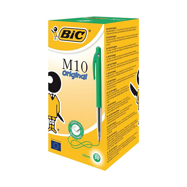 BIC M10 Clic balpen medium groen (50 stuks) BIC 123inkt.nl