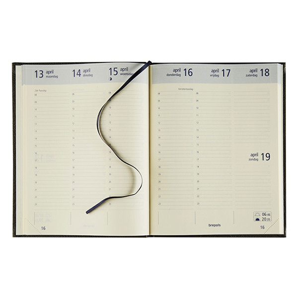 Brepols Optivision Classica large weekagenda 2025 met uurindeling blauw (gebonden) NL Brepols ...