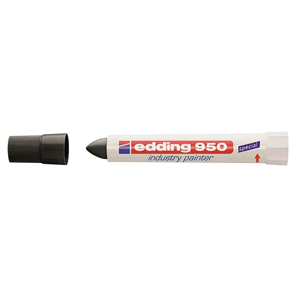 Edding 950 industriële paint marker zwart (10 mm rond) Edding 123inkt.nl