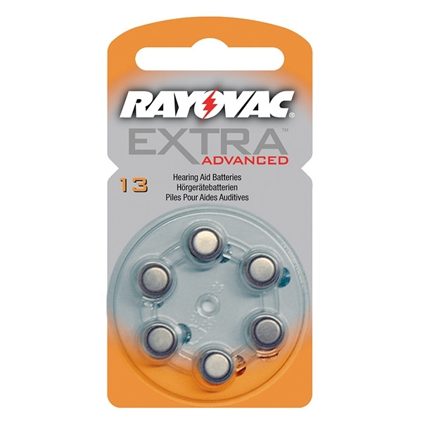 Rayovac extra advanced 13 gehoorapparaat batterij 6 stuks (oranje) Rayovac 123inkt.nl