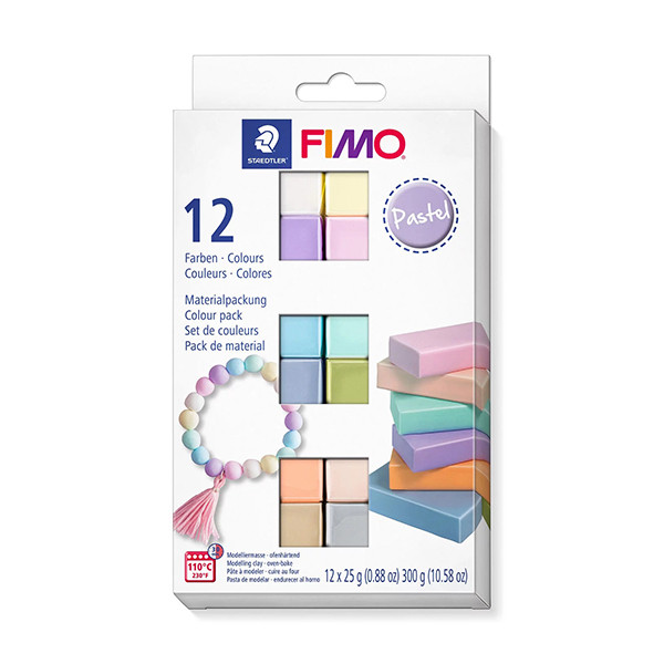 Fimo klei soft 25g pastel (12 stuks) Staedtler 123inkt.nl